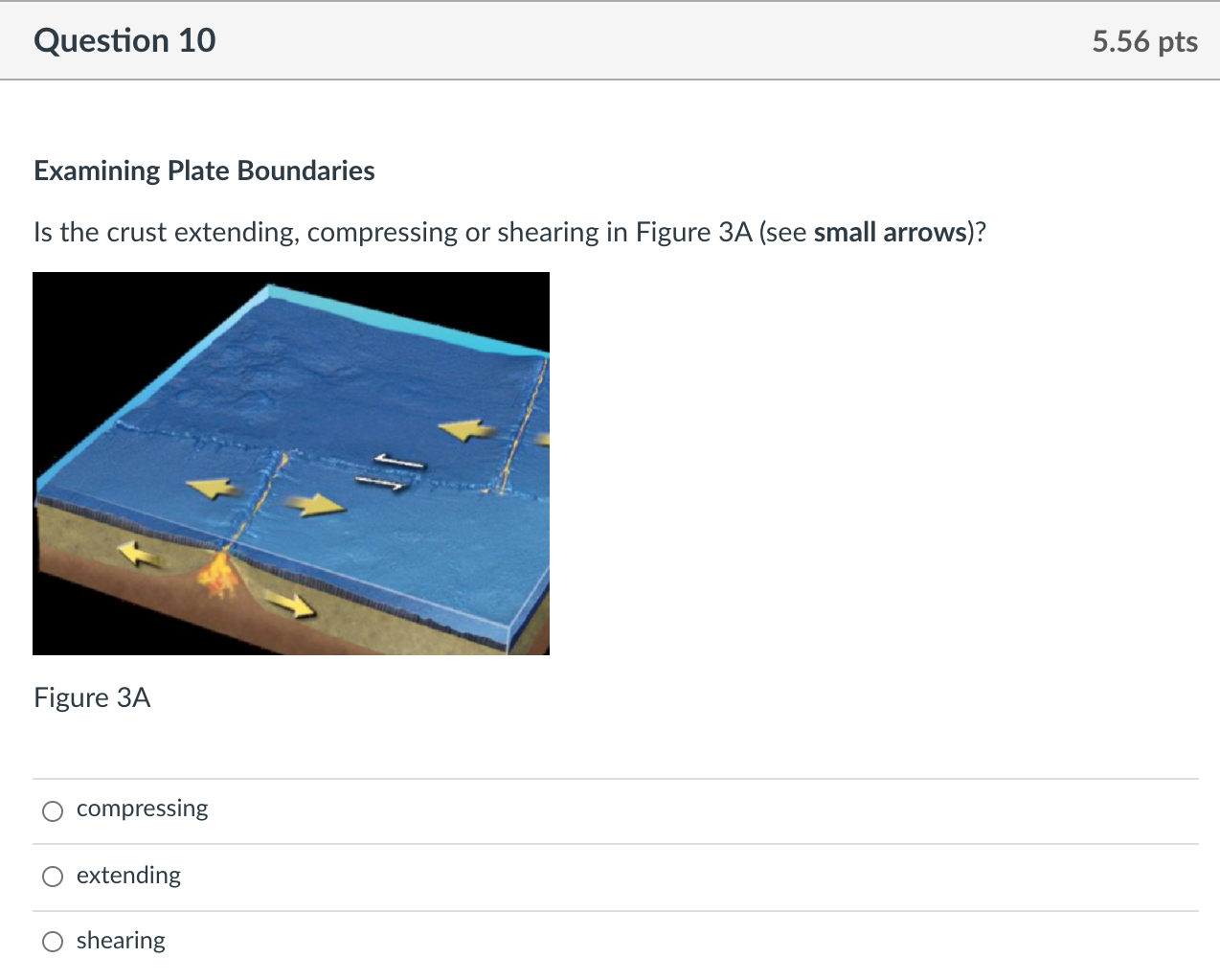 Solved Question 10 5.56 pts Examining Plate Boundaries Is | Chegg.com