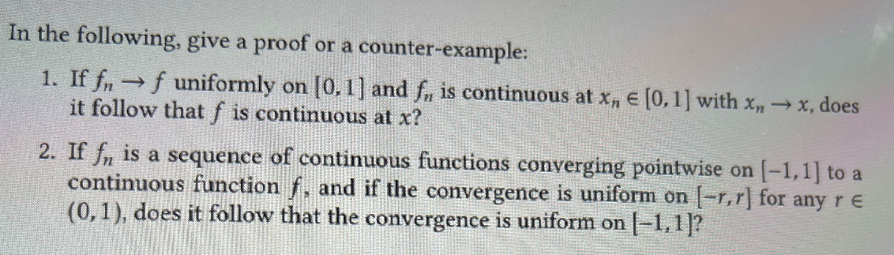 Solved In the following, give a proof or a counter-example: | Chegg.com