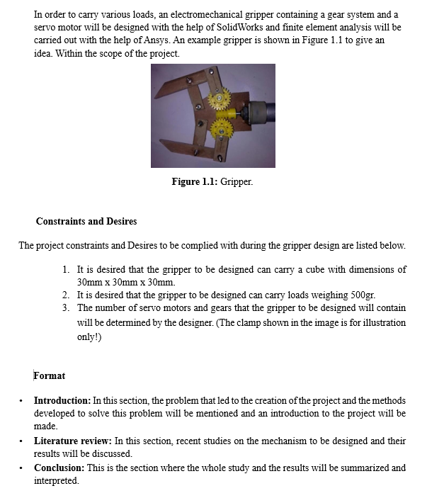Solved In order to carry various loads, an electromechanical | Chegg.com