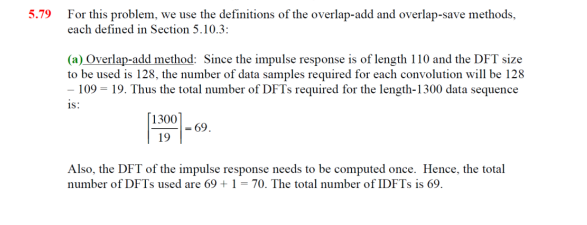 Solved 5.79 The linear convolution of a length-110 sequence | Chegg.com