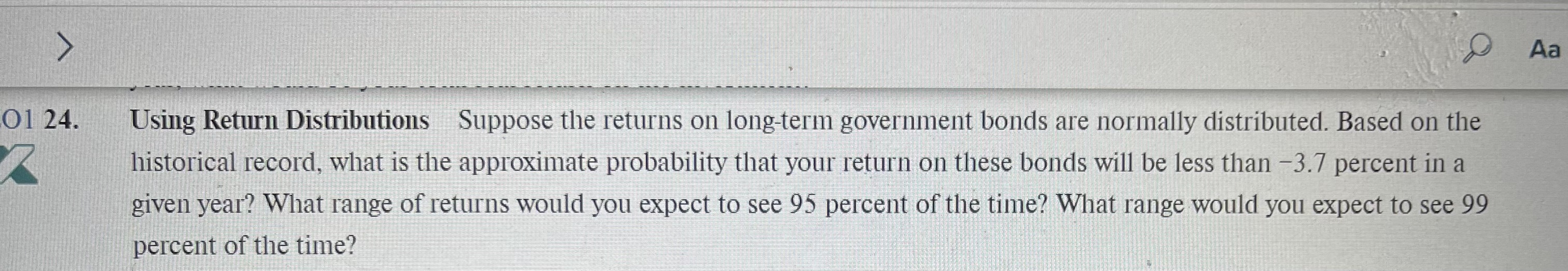 Solved Using Return Distributions Suppose the returns on | Chegg.com
