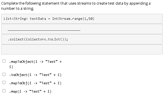 Solved Complete the following statement that uses streams to | Chegg.com