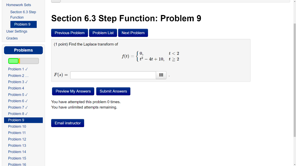 Solved Homework Sets Section 6 3 Step Function Section 6 3