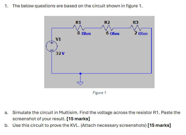 Solved PLEASE PASTE MULTISIM SCREENSHOTS1. ﻿The below | Chegg.com