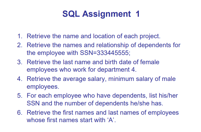 Solved One possible database state for the COMPANY | Chegg.com
