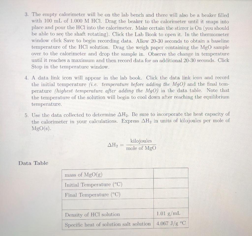Solved Part 3: Determine AH2: MgO(s) + HCl(aq) In this part | Chegg.com