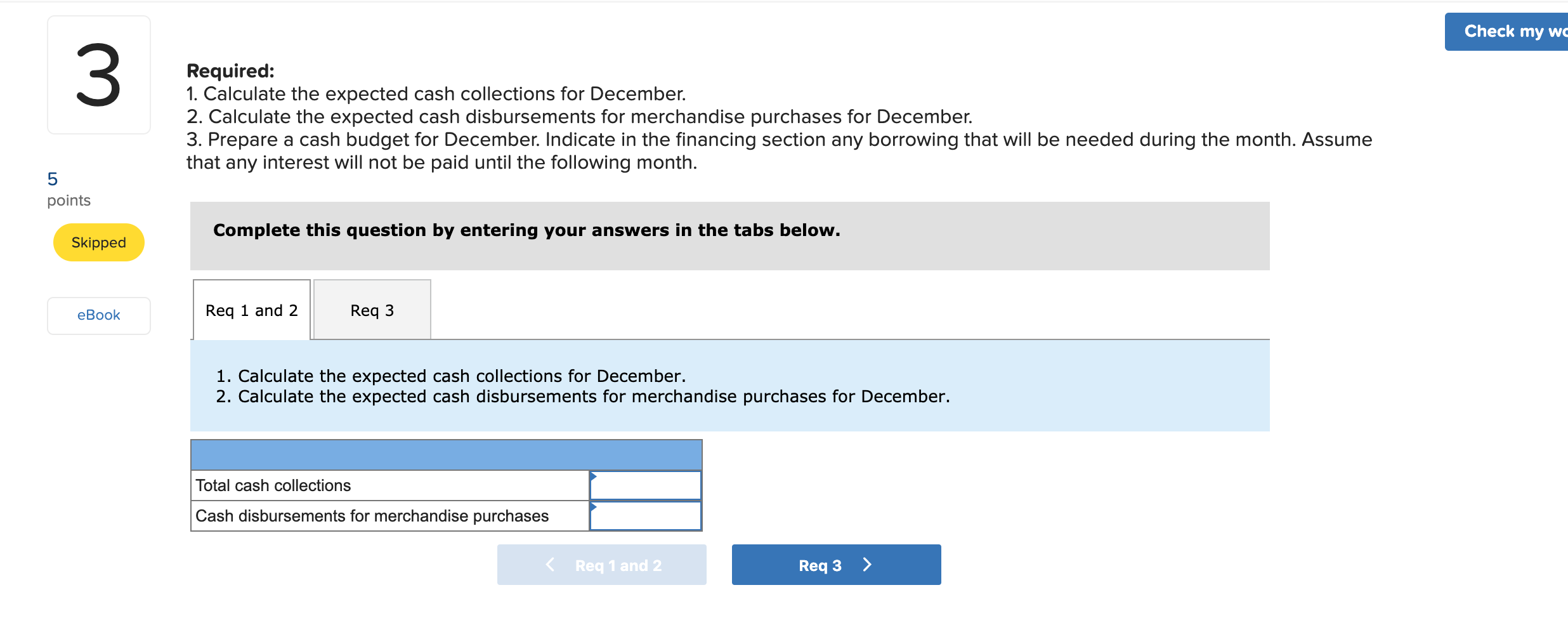 Solved Check my wc 3 Required: 1. Calculate the expected | Chegg.com