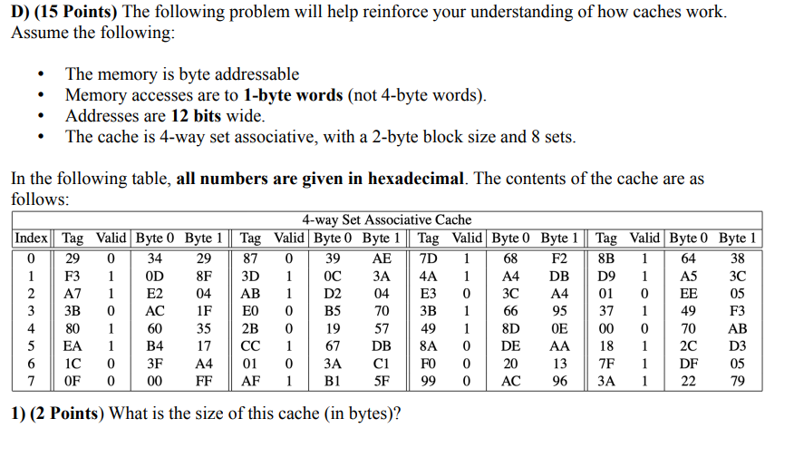 Solved D) (15 Points) The following problem will help | Chegg.com