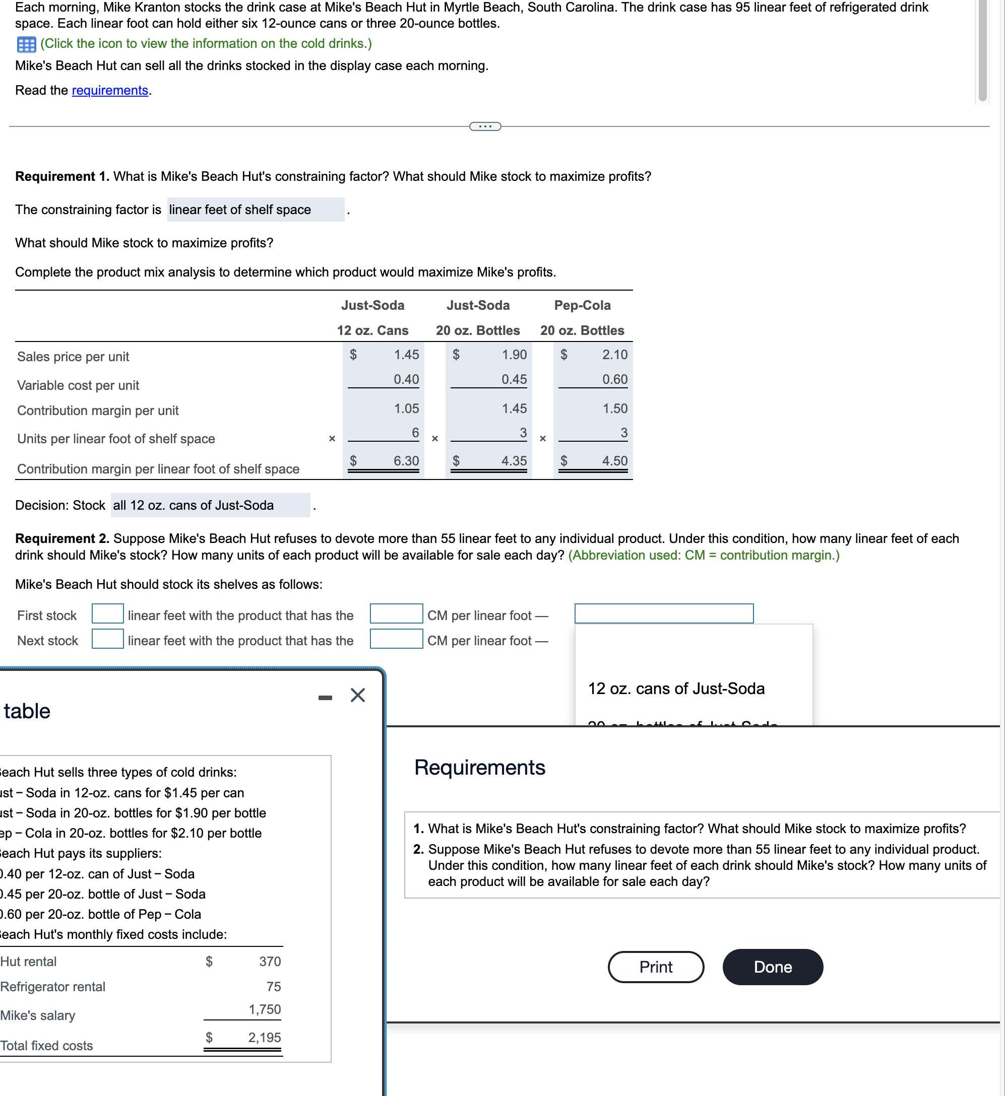 Solved (Click the icon to view the information on the cold | Chegg.com