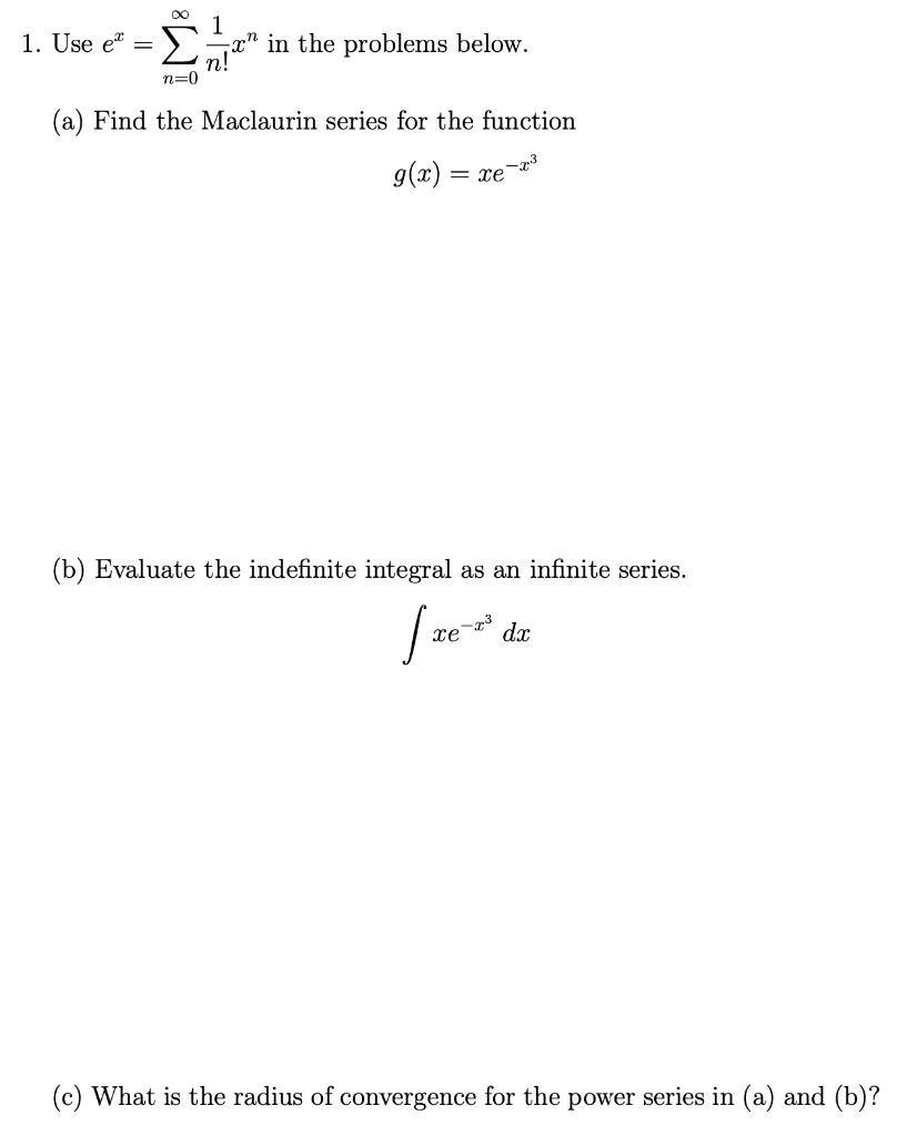 Solved (Maclaurin Series, Power Series) | Chegg.com