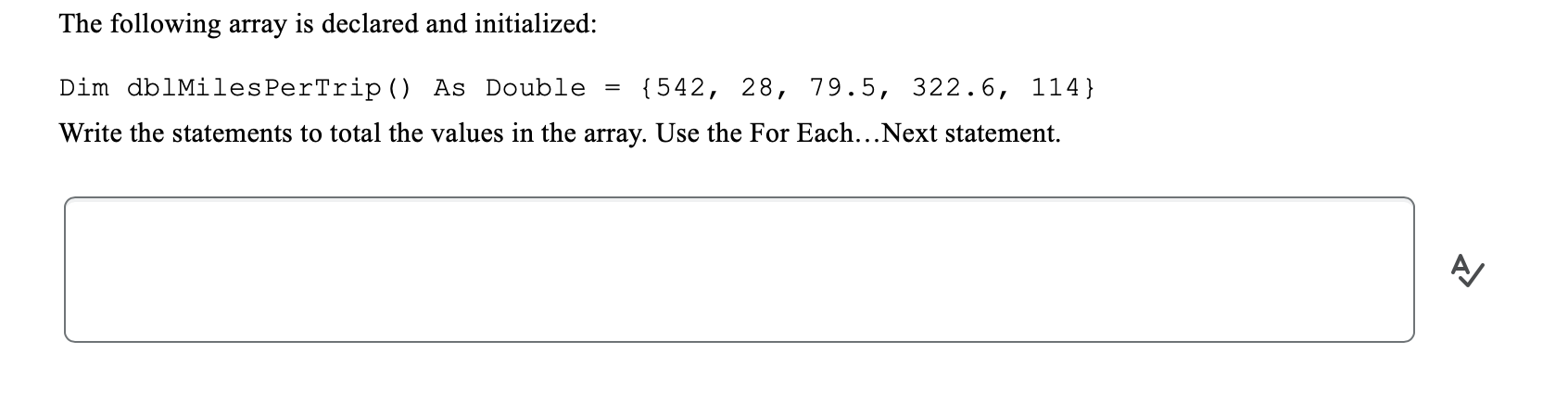 Solved lements with subscripts of 0 through 13 ? Dim intSub | Chegg.com