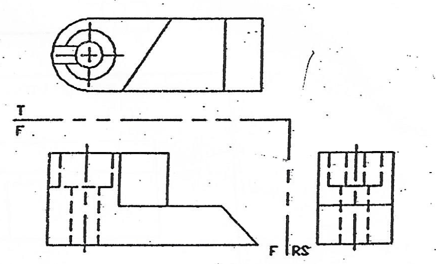 Solved Complete the missing view of following THREE objects. | Chegg.com