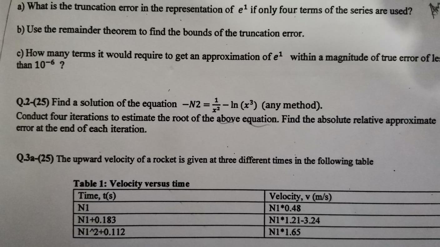 Solved a) What is the truncation error in the representation | Chegg.com