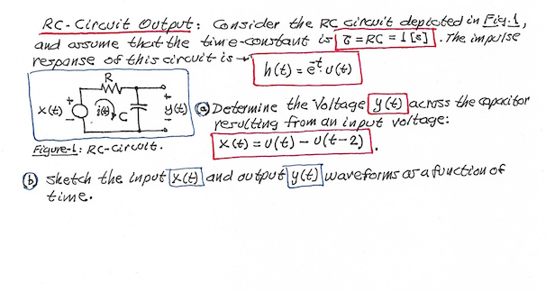Solved RC- Circuit output: Consider the RC cincuit depioted | Chegg.com