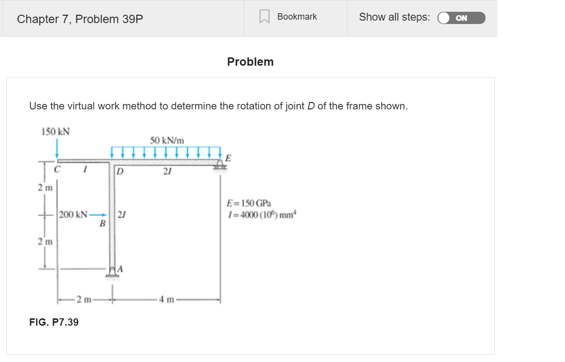 Solved Chapter 7, Problem 39P Bookmark Show all steps: ON | Chegg.com