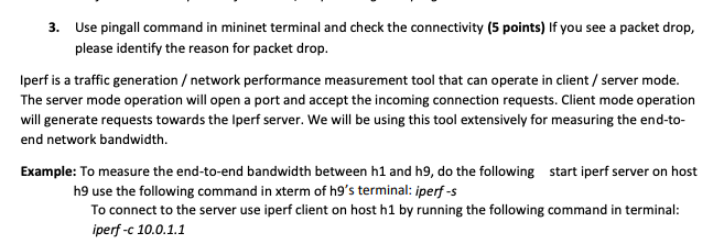Solved 1 Create Mininet Topology Script For The Network