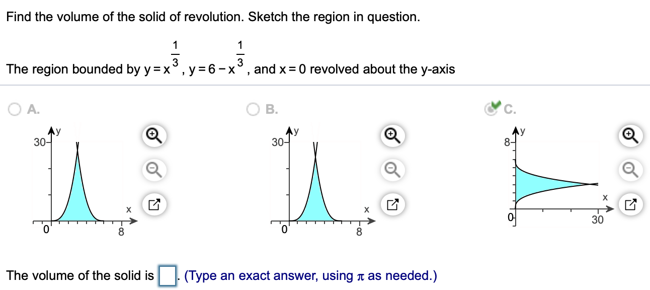 Solved Find the volume of the solid of revolution. Sketch | Chegg.com
