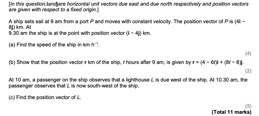 Solved [In this question,iandjare horizontal unit vectors | Chegg.com