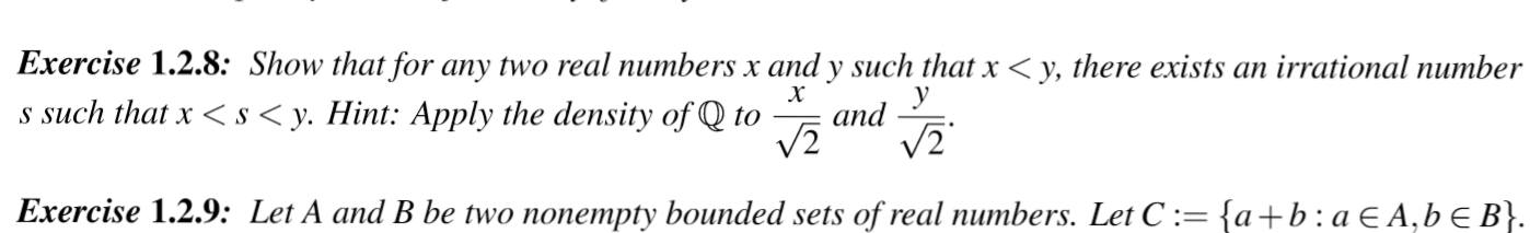 Solved show that for any two real numbers x and y such that | Chegg.com