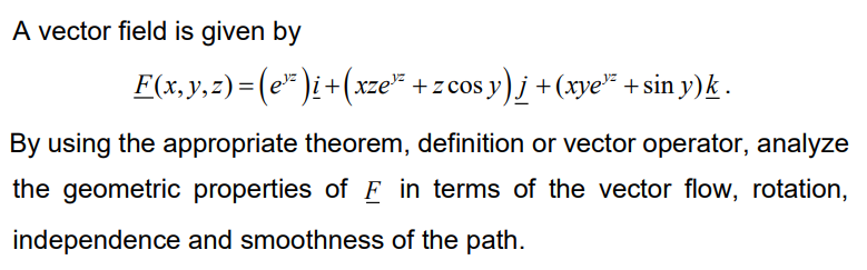 Solved A vector field is given by | Chegg.com