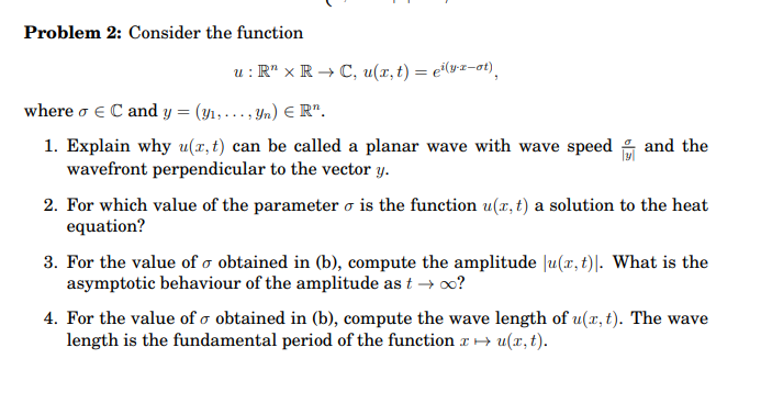 Solved Problem 2: Consider the function | Chegg.com