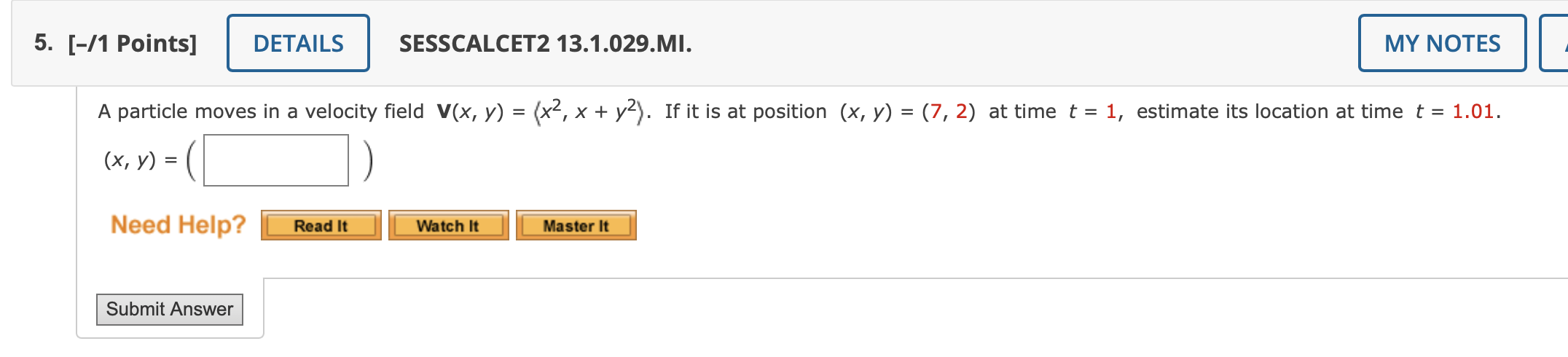 Solved A particle moves in a velocity field | Chegg.com