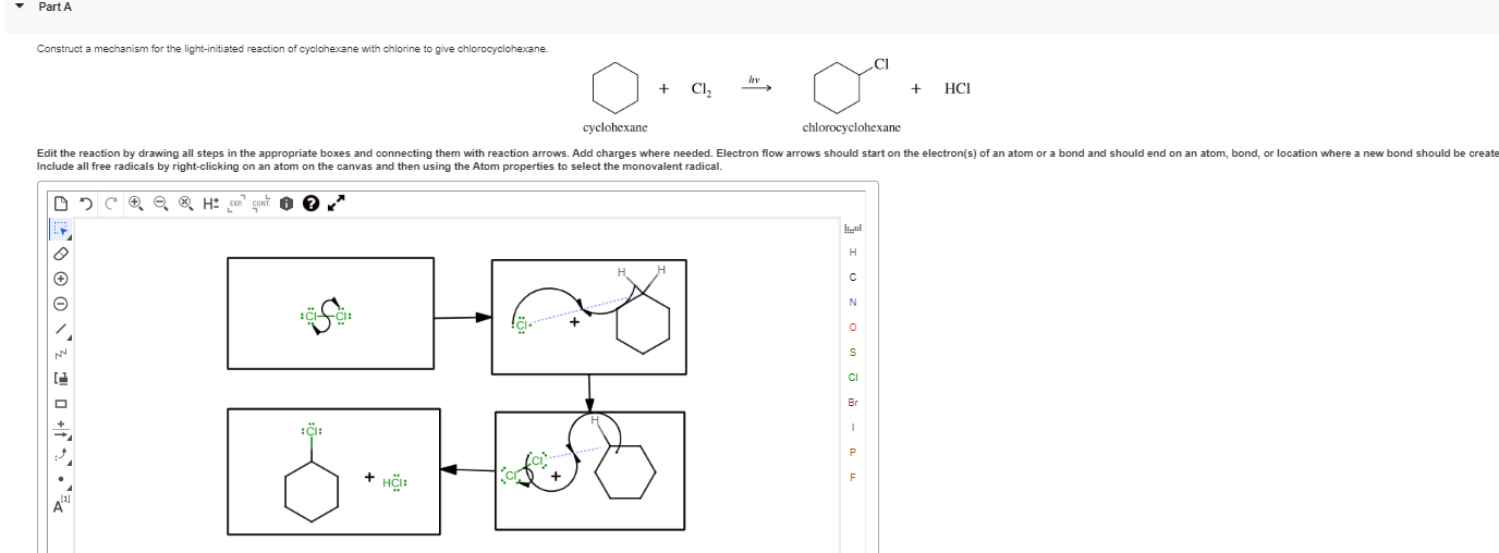 Solved Construct a mechanism for the light-initiated | Chegg.com