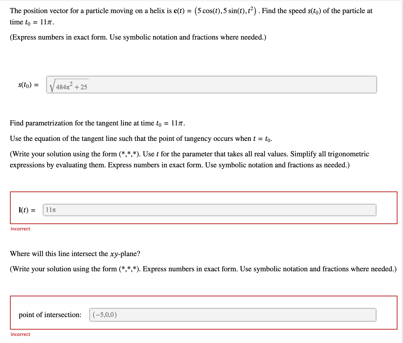 Solved The position vector for a particle moving on a helix | Chegg.com