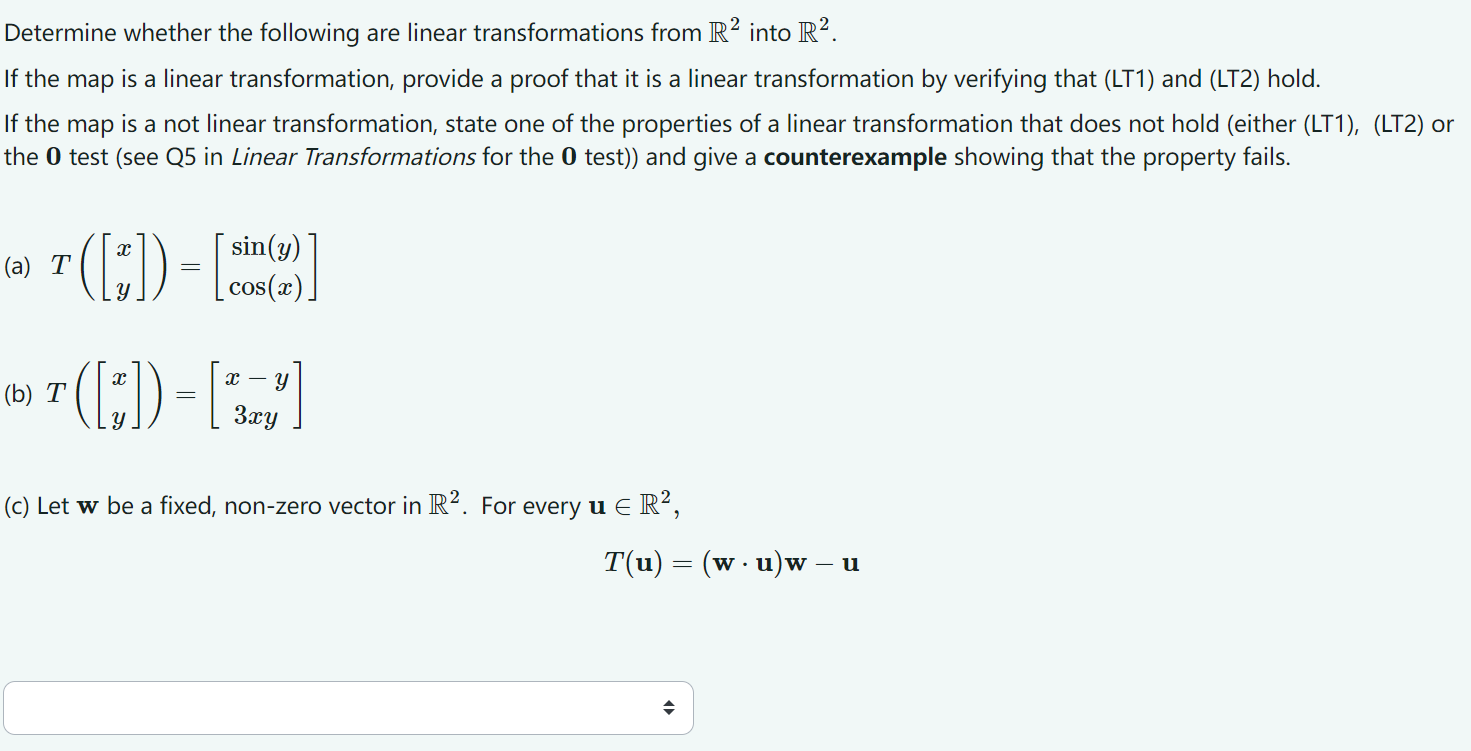 Solved Determine whether the following are linear | Chegg.com