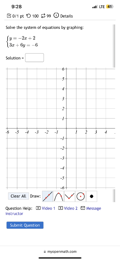 Solved Solve the system of equations by graphing: | Chegg.com