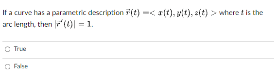 Solved If a curve has a parametric description r(t)= where t | Chegg.com