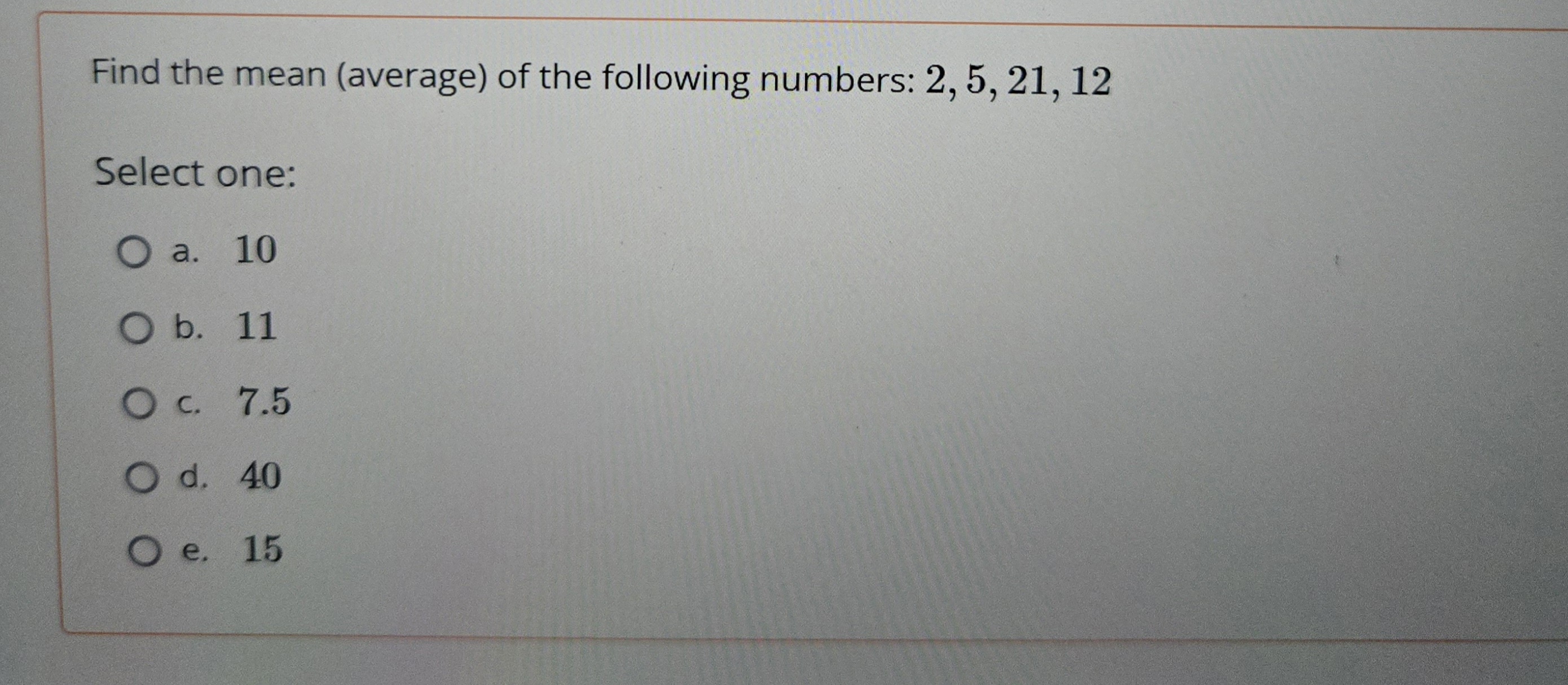 Solved Find the mean (average) ﻿of the following numbers: | Chegg.com