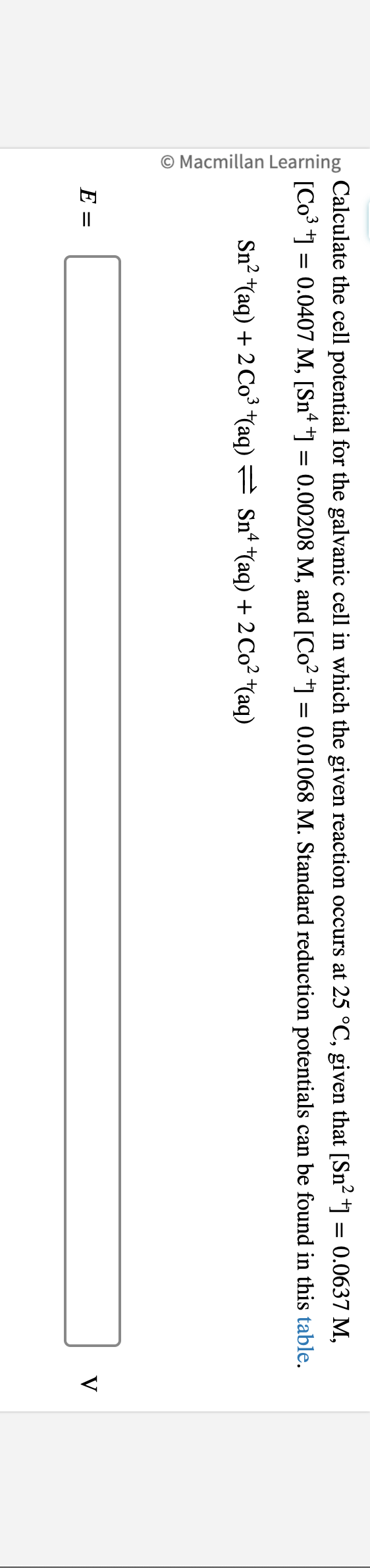 [solved] Calculate The Cell Potential For The Galvanic Ce