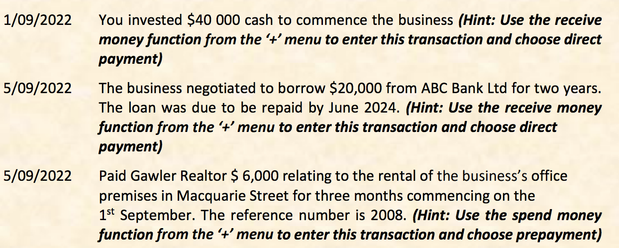 Solved /09/2022 You invested \$40 000 cash to commence the | Chegg.com