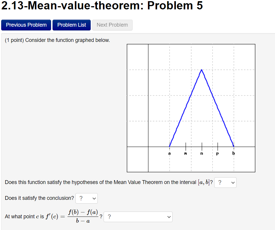 Solved Does this function satisfy the hypotheses of the Mean | Chegg.com