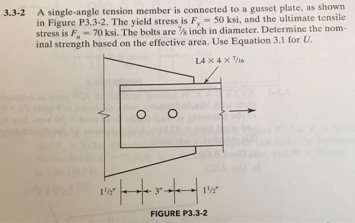 Solved A single-angle tension member is connected to a | Chegg.com