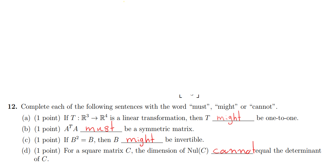 Solved 2. Complete each of the following sentences with the | Chegg.com