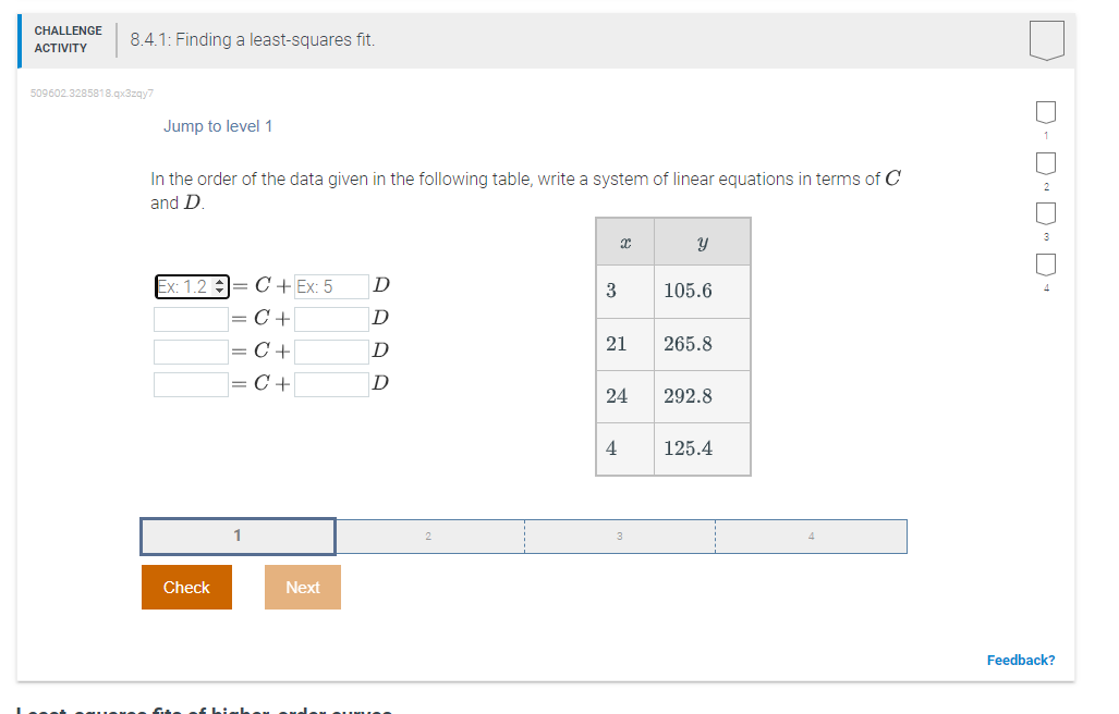 Solved In the order of the data given in the following | Chegg.com