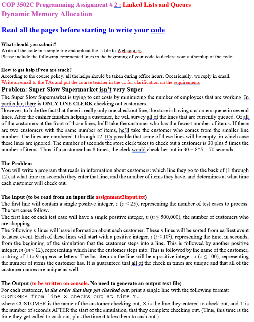Solved Write in C, input information must be taken from the | Chegg.com