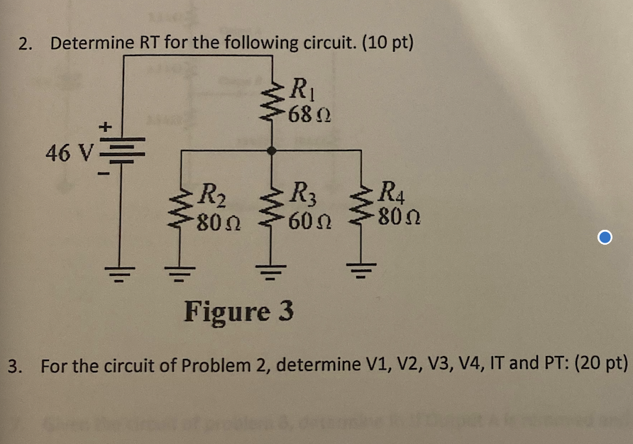 Solved 2. Determine RT for the following circuit. (10 pt) 3. | Chegg.com