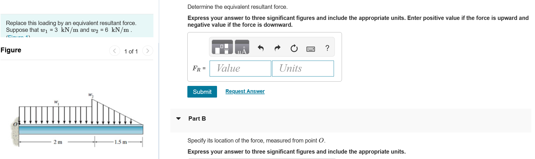 Solved Determine the equivalent resultant force. Express | Chegg.com