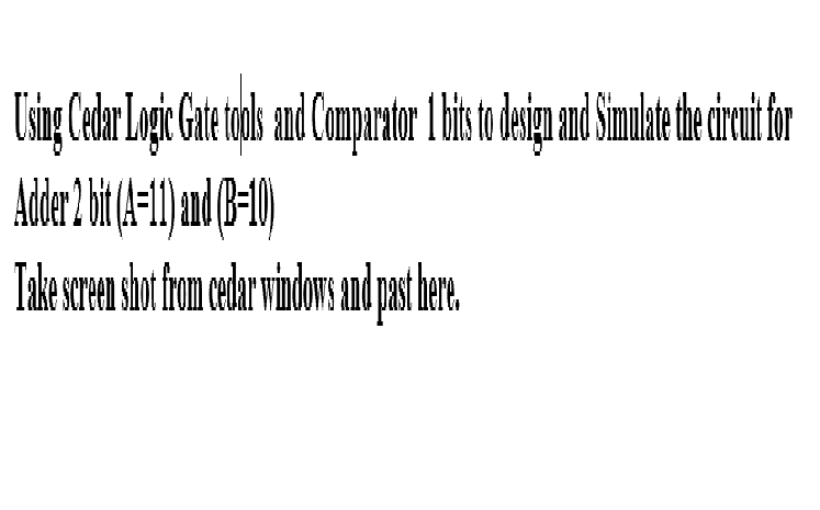 Solved addel bit (A:=1) aul (I=ll) | Chegg.com