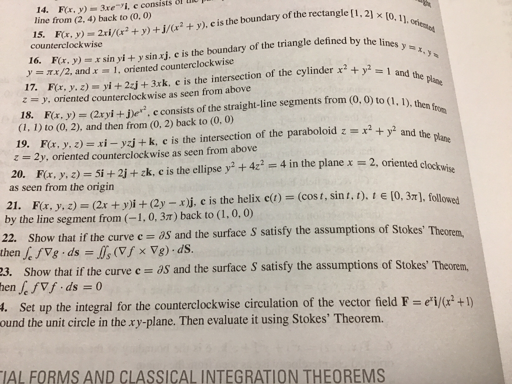Solved Solve #16 using Stokes’ Theorem. | Chegg.com