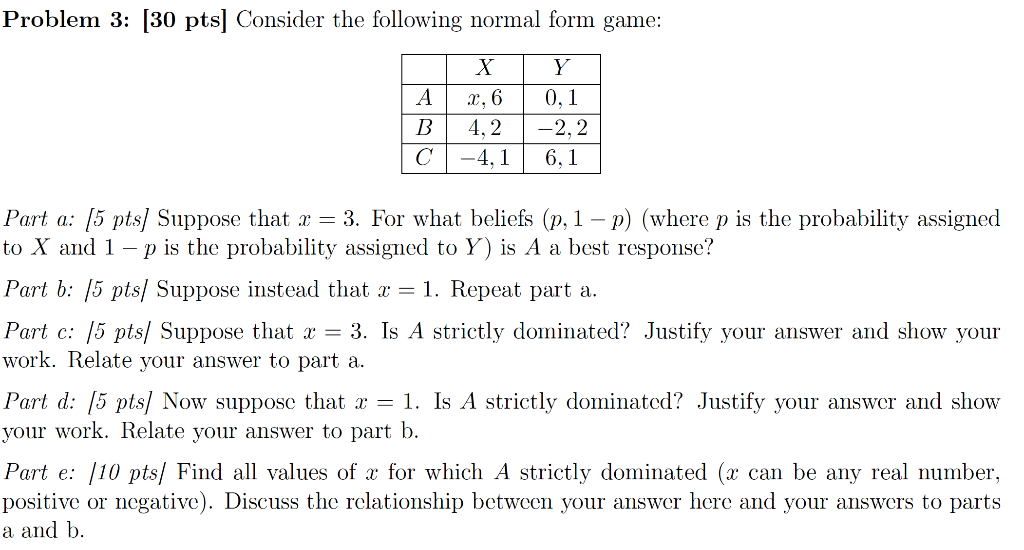 Solved Problem 3: (30 pts] Consider the following normal | Chegg.com