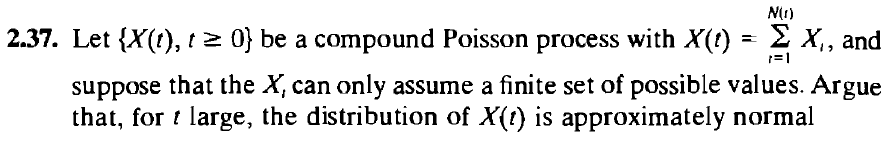 Solved NO) r=1 2.37. Let {X(t), 12 0} be a compound Poisson | Chegg.com