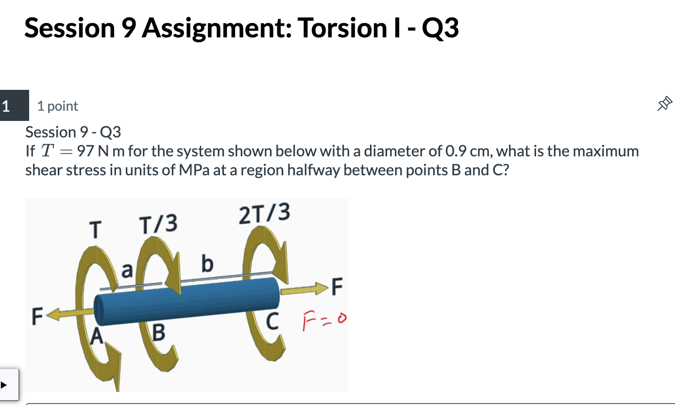 Solved Session 9 ﻿Assignment: Torsion I - ﻿Q3Session 9- | Chegg.com