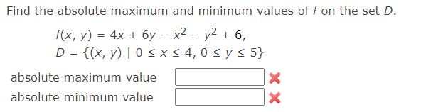 Solved Find the absolute maximum and minimum values of f on | Chegg.com