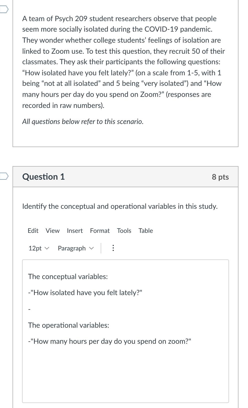 A team of Psych 209 student researchers observe that | Chegg.com