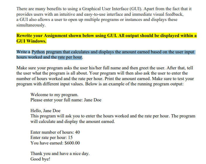 Solved There are many benefits to using a Graphical User | Chegg.com
