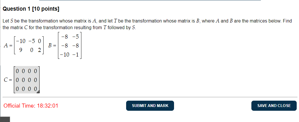 [Solved]: You may adjust the matrix size for the answer.&nbs